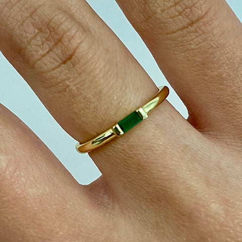 Rectangle Solitaire Ring – Burnley Enterprises